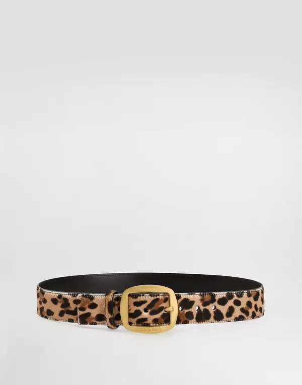 Dolce & Gabbana Calf Belt With Leo Belts