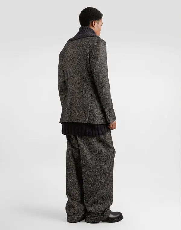 Dolce & Gabbana Double-breasted Jacket In Chevronwool Suits And Blazers