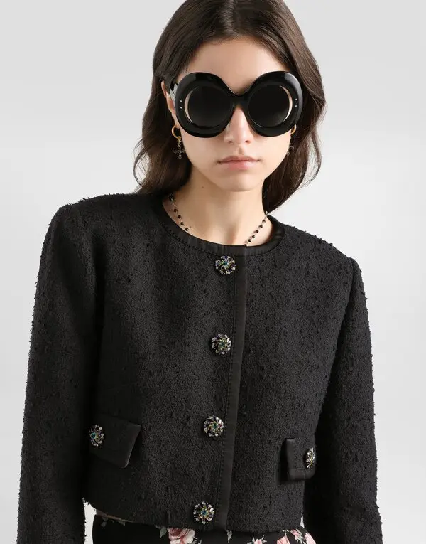 Dolce & Gabbana Rachel Basketweave Jacket Coats And Jackets