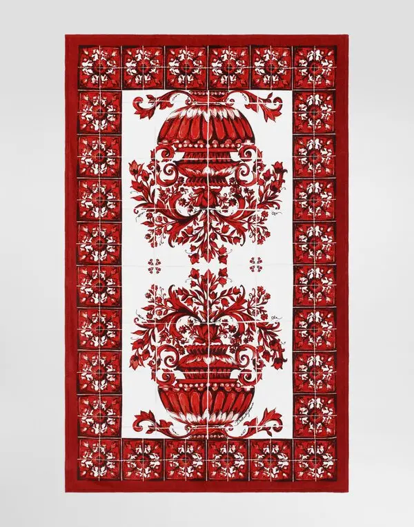 Dolce & Gabbana Majolica-print Terry Beach Towel Beachwear - Multicolor