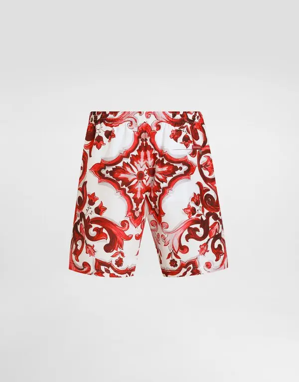 Dolce & Gabbana Majolica-print Medium Boxer Shorts With Drawstring
