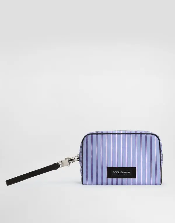 Dolce & Gabbana Calfskin And Striped Poplin Handbag Shoppers - Multicolor