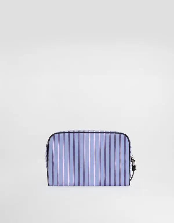 Dolce & Gabbana Calfskin And Striped Poplin Handbag Shoppers - Multicolor