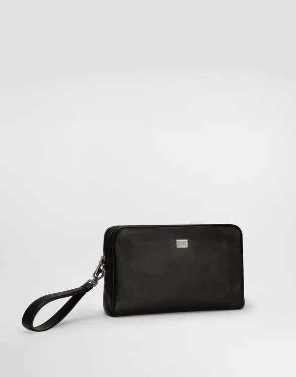 Dolce & Gabbana Calfskin Pouch Briefcase And Clutches