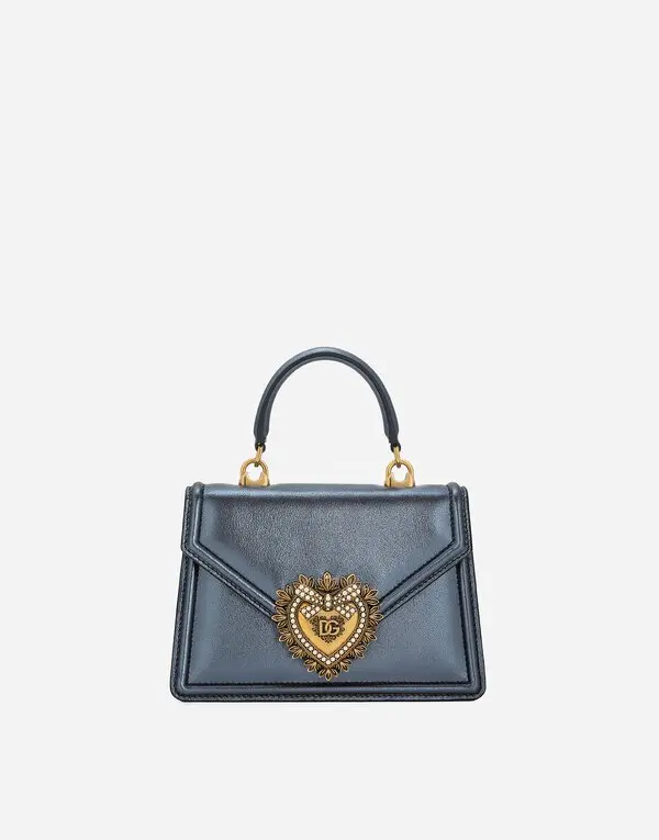Dolce & Gabbana Small Devotion Top-handle Bag Handbags Leather - Blue