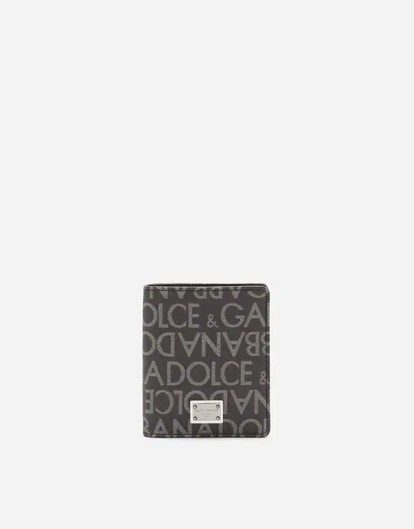 Dolce & Gabbana Coated Jacquard Bifold Card Holder Wallets And Small Leather Goods Multi-colored Fabric - Multicolor