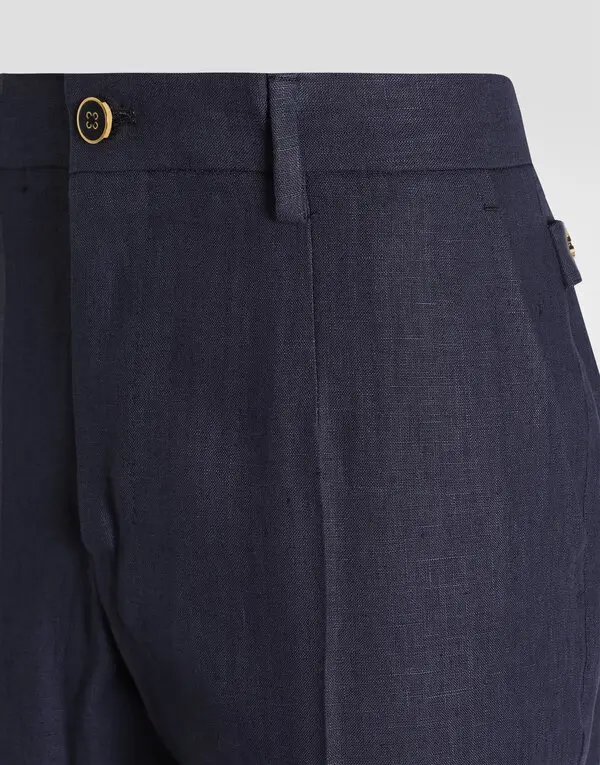 Dolce & Gabbana Linen Pants Pants And Shorts - Blue