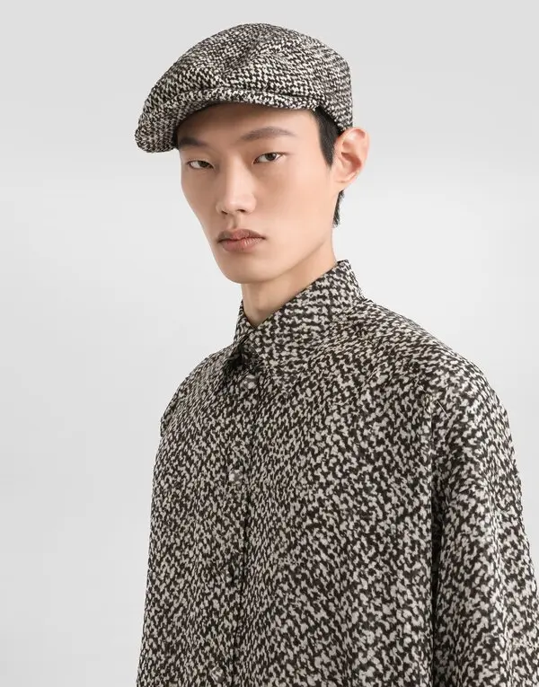 Dolce & Gabbana Chiffon Shirt With Bouclé Print Shirts