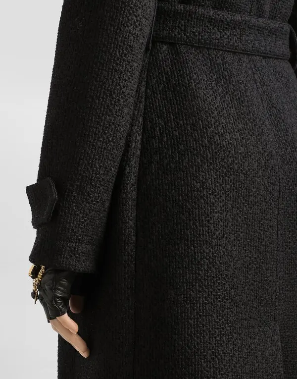 Dolce & Gabbana Tweed Trench Coat Coats And Jackets