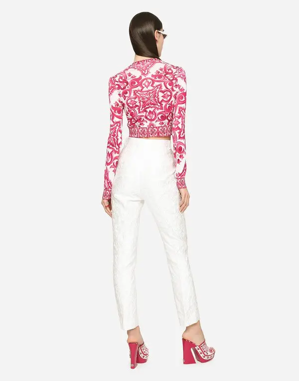 Dolce & Gabbana Brocade Pants Pants And Shorts Fabric