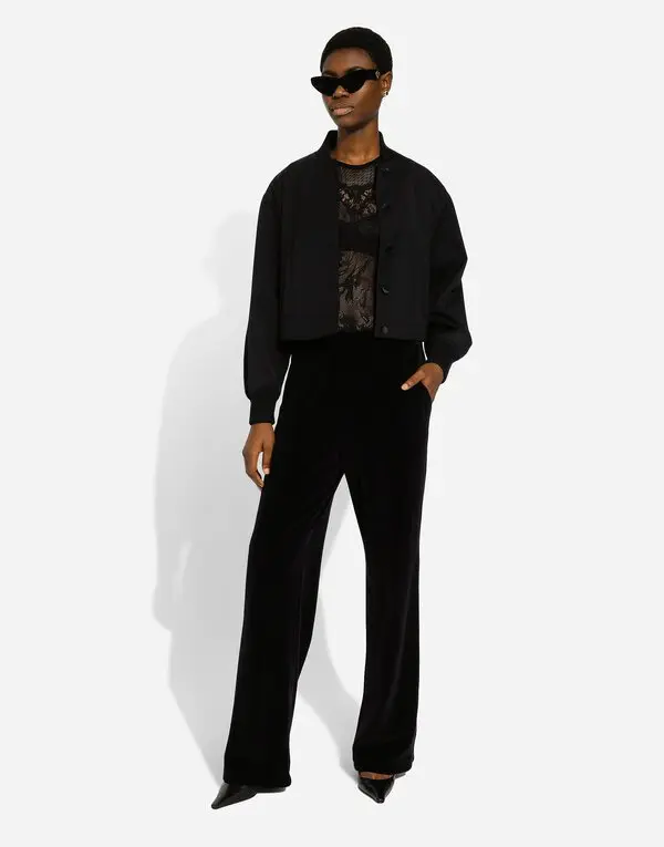 Dolce & Gabbana Cotton Chenille Jogging Pants With Dg Logo