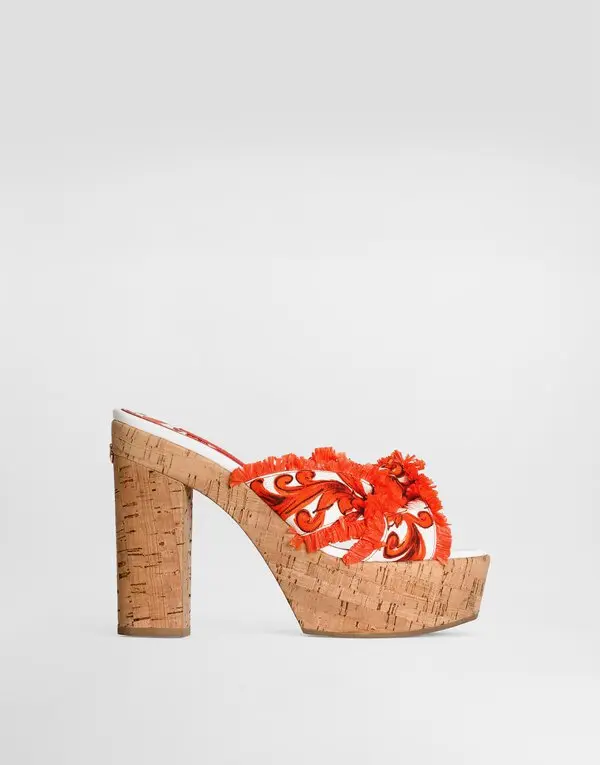 Dolce & Gabbana Sandalo Zoccolo Sandals And Wedges - Multicolor