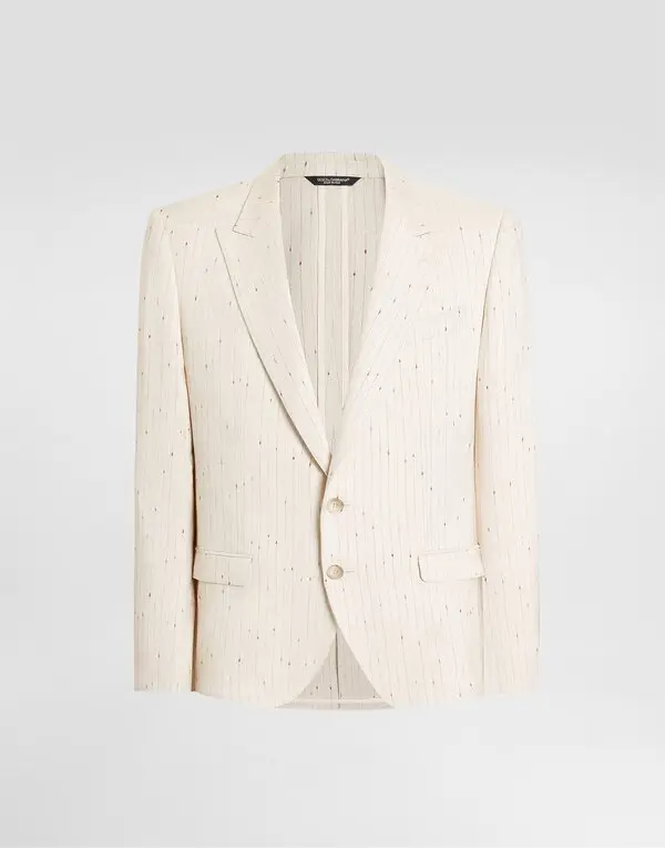 Dolce & Gabbana Single-breasted Pinstripe Finish Jacket Suits And Blazers