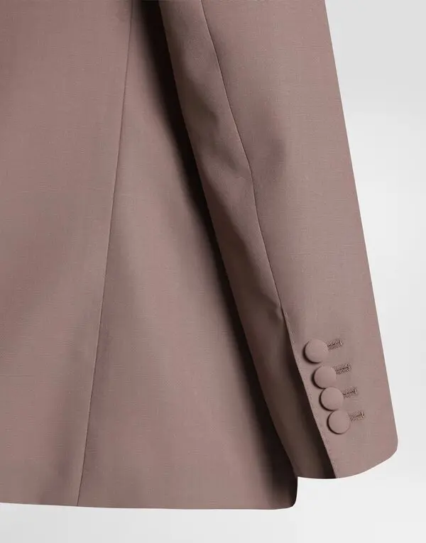 Dolce & Gabbana Single-breasted Wool Poplin Jacket Suits And Blazers - Brown