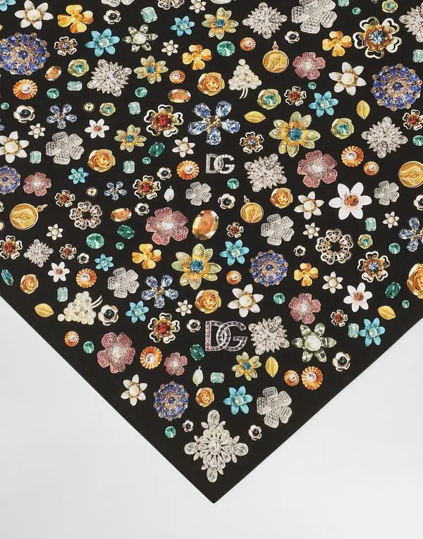 Dolce & Gabbana Silk Twill Stole Scarves And Silks