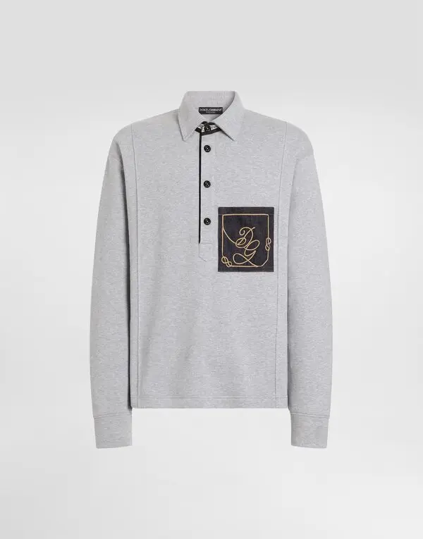 Dolce & Gabbana Melange Cotton Sweatshirt Sweatshirts Gray - Grey