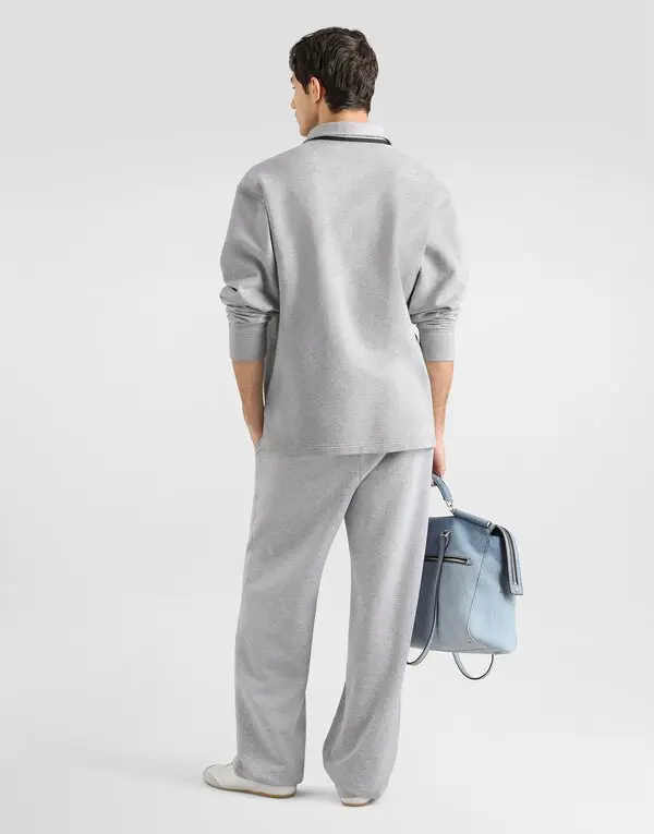 Dolce & Gabbana Melange Cotton Sweatshirt Sweatshirts Gray