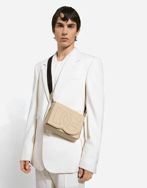 Dolce & Gabbana Medium Dg Logo Bag Crossbody Bag Crossbody Bags - Beige