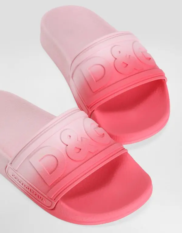 Dolce & Gabbana Ombré Hydro Dripping Slides - Pink