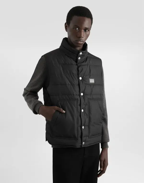 Dolce & Gabbana Quilted Nylon Vest With Branded Tag