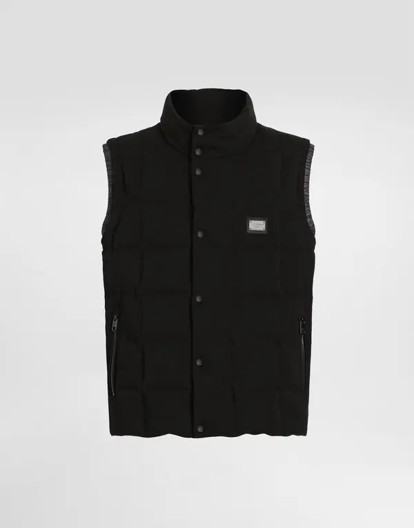 Dolce & Gabbana Quilted Jersey Vest With Logo Tag