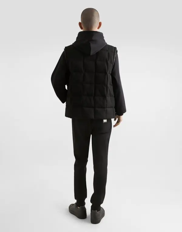 Dolce & Gabbana Quilted Jersey Vest With Logo Tag
