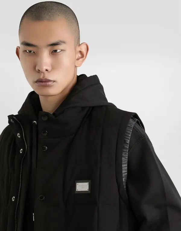 Dolce & Gabbana Quilted Jersey Vest With Logo Tag