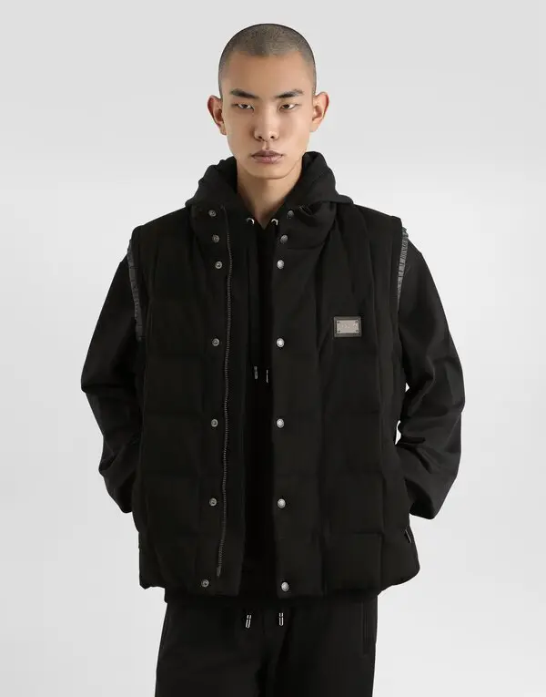 Dolce & Gabbana Quilted Jersey Vest With Logo Tag
