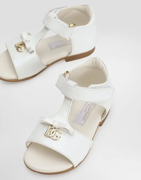 Dolce & Gabbana Patent Leather Sandals Shoes Leather