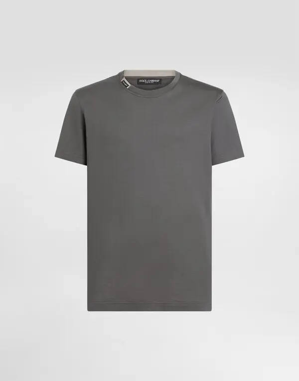 Dolce & Gabbana Cotton Jersey T-shirt T-shirts And Polos Gray Cotton - Grey