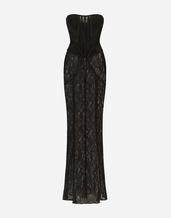 Dolce & Gabbana Long Lace Corset Dress Dresses Lace