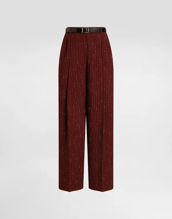 Dolce & Gabbana Pinstripe Trousers Pants And Shorts Multi-colored - Multicolor