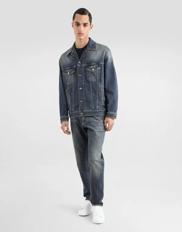 Dolce & Gabbana Giubbotto Denim Multi-colored Cotton