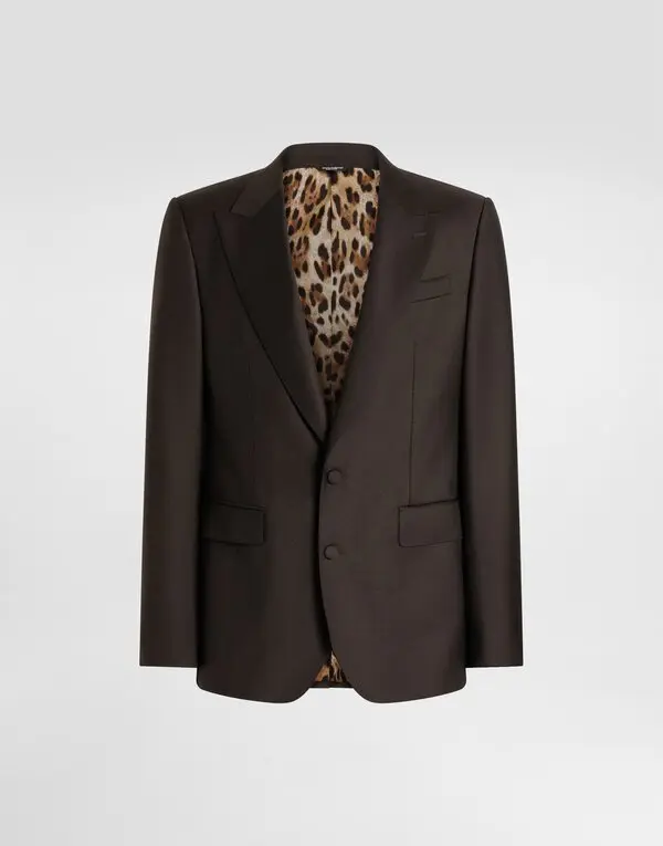Dolce & Gabbana Single-breasted Sicilia Light Jacket In Light Wool Suits And Blazers