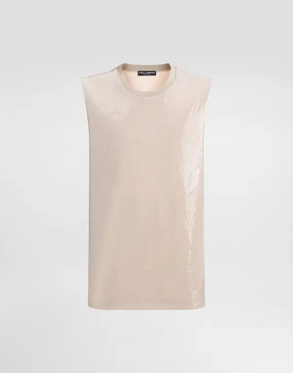 Dolce & Gabbana Sequin Tank Top T-shirts And Polos Sequins