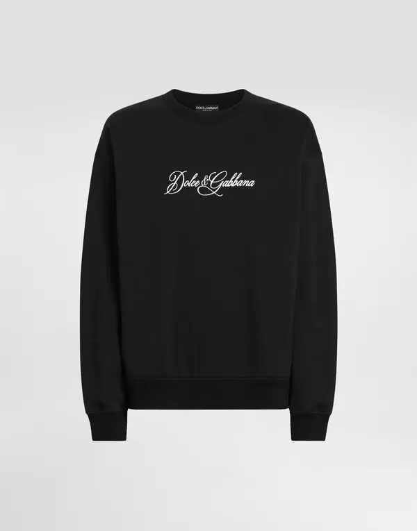 Dolce & Gabbana Felpa Giroc.man.lung Sweatshirts - Black