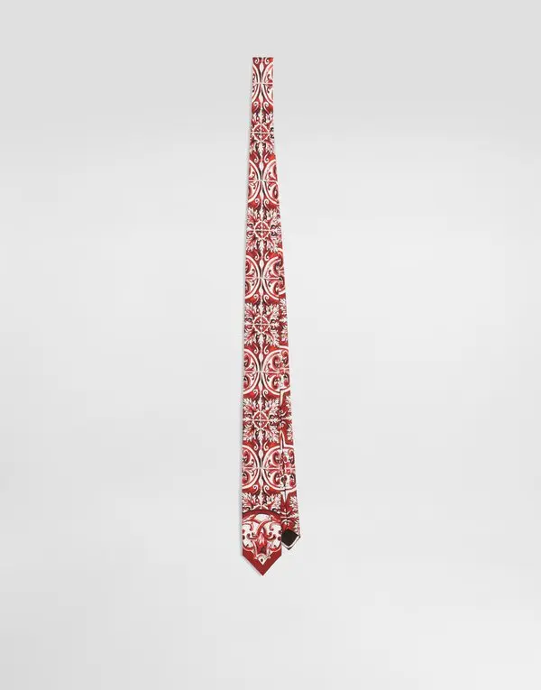 Dolce & Gabbana Majolica-print Silk Tie - Multicolor