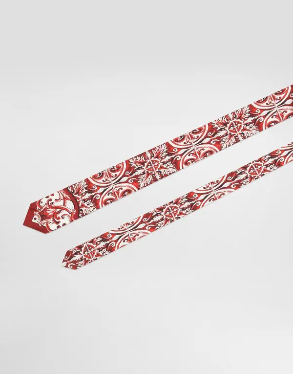 Dolce & Gabbana Majolica-print Silk Tie - Multicolor