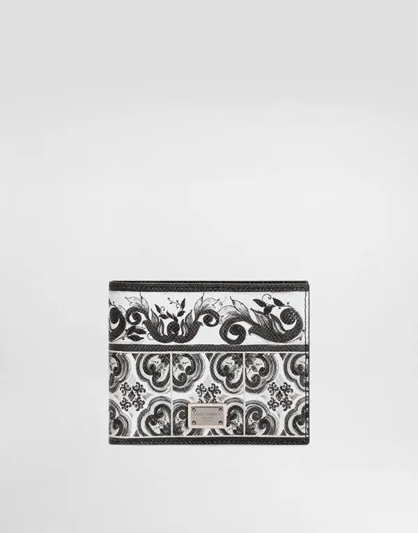 Dolce & Gabbana Majolica-print Calfskin Wallet Wallets And Small Leather Goods - Multicolor