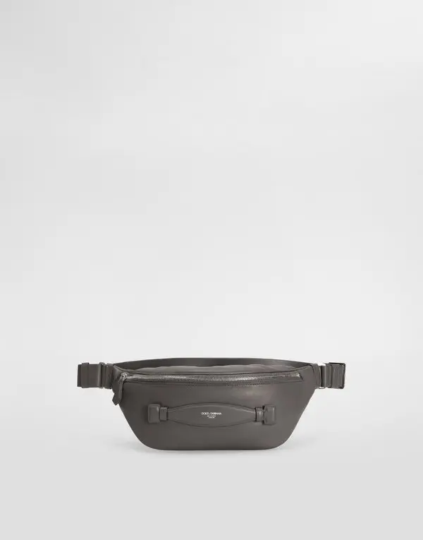 Dolce & Gabbana Calfskin Nappa Leather Belt Bag Backpacks And Fanny Packs Leather - Grey