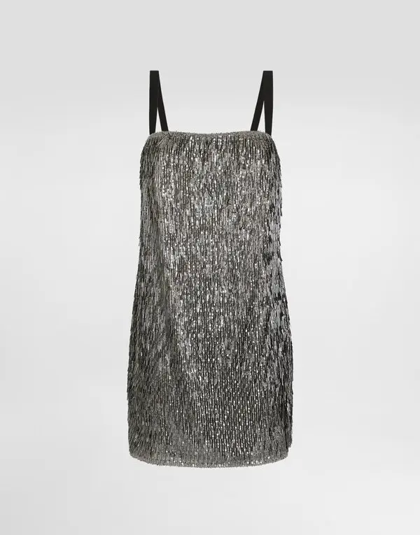 Dolce & Gabbana Dress With Embroidered Sequins Dresses