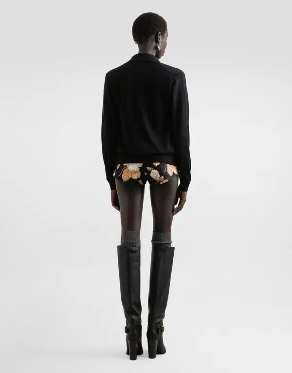 Dolce & Gabbana Vintage Rose Brocade Shorts - Print