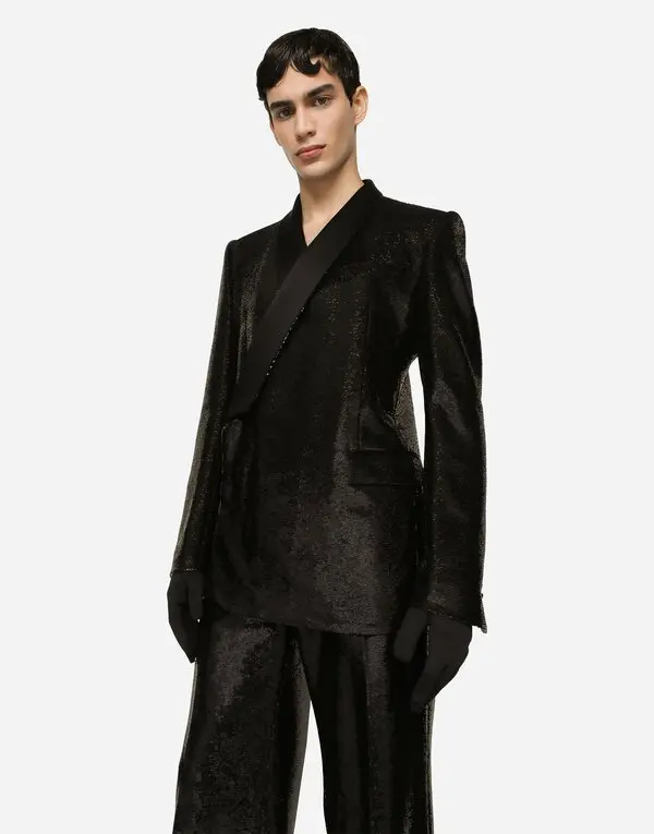 Dolce & Gabbana Sequined Double-breasted Sicilia-fit Tuxedo Jacket Suits And Blazers Sequins