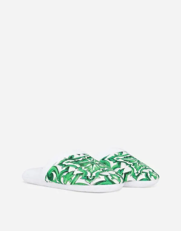 Dolce & Gabbana Cotton Terry Slippers Cotton Slippers