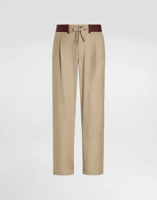 Dolce & Gabbana Wool Canvas Trousers Pants And Shorts