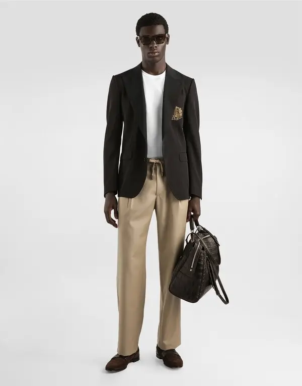 Dolce & Gabbana Wool Canvas Trousers Pants And Shorts