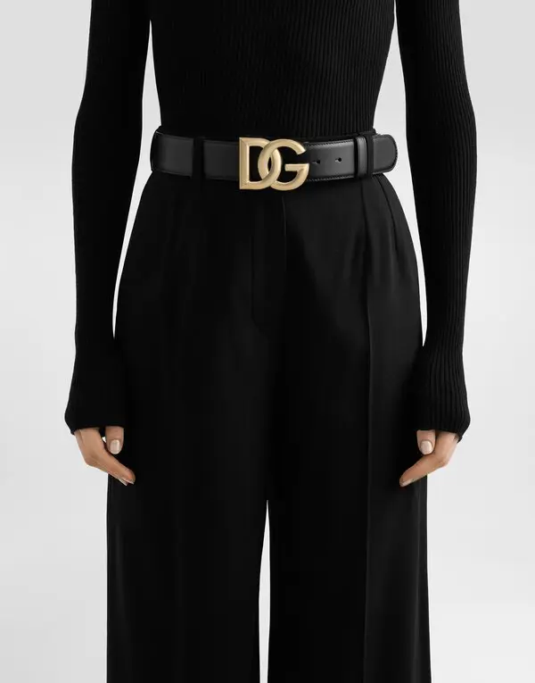 Dolce & Gabbana Cintura Logata Belts Leather - Black