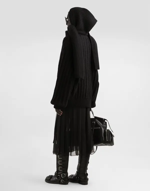 Dolce & Gabbana Twill Midi Skirt With Chiffon Skirts