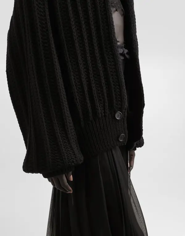 Dolce & Gabbana Twill Midi Skirt With Chiffon Skirts