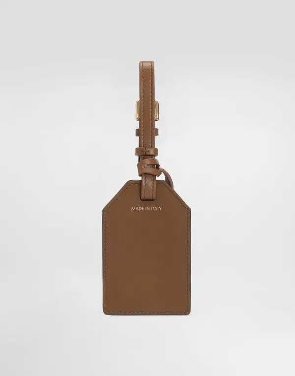 Dolce & Gabbana Calfskin Keychain - Brown